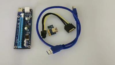 Cina PCI-E VER006S PCI-E 1x all'adattatore della carta della colonna montante 16x con il cavo di alimentazione elettrica preciso della st 6Pin di USB 3,0 dell'adattatore del riempitivo di USB in vendita