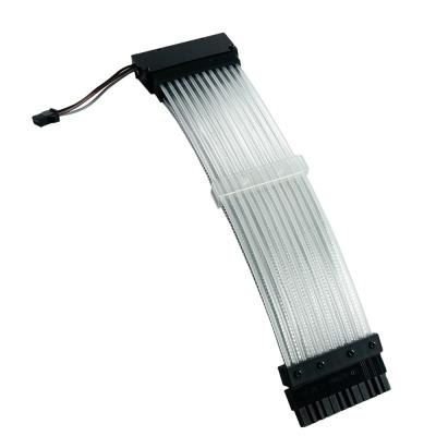 China Flachkabel 300mm des nagelneuen ERWEITERUNGS-Kabel-Schnur Computer-geraden Kabel-synchronen einzelnen Scheinwerfers 5V 3Pin 24Pin ARGB zu verkaufen