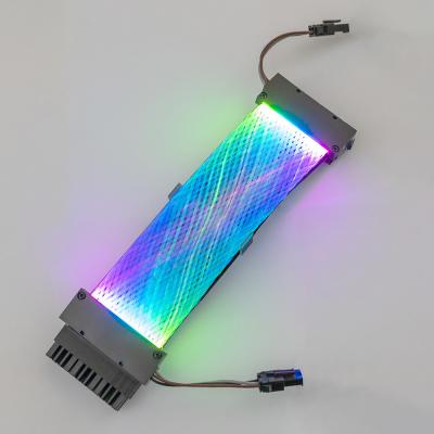 China Stromadapter-Computer-Verbindungsstück RGB 24 PIN Extension Cable 5v 3pin synchronisiert Motherboard-doppelköpfiges Nettolicht 200mm zu verkaufen