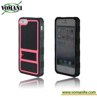 中国 iphone5 のための PC+silicone の場合、立場との二重色の場合 販売のため