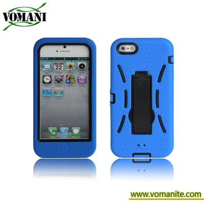 中国 iphone5 のための PC+silicone の場合、立場との二重色の場合 販売のため