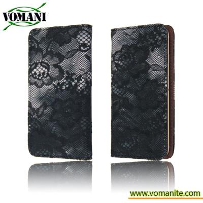 中国 iphone6 5.5 の携帯電話の革カバーのための独特なレース フリップ場合 販売のため