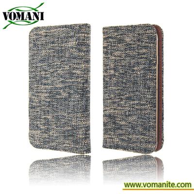 中国 iphone6 5.5 の携帯電話の革カバーのための独特な編む flannelette フリップ場合 販売のため