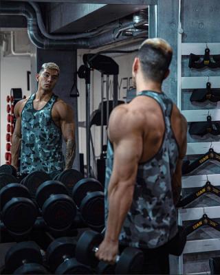 Cina S-3XL Active Tank Sleeveless Sports Vest Bodybuilding Stringers Mens O-Neck Gym Shirt in vendita