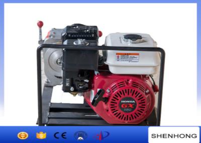 Chine câble 10KN en acier mû par courroie actionné tirant le treuil avec le moteur à essence de HONDA à vendre