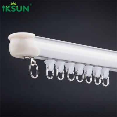 Cina sistema di pista fissato al muro ultrasottile della tenda di 0.8mm flessibile con il rivestimento della polvere in vendita