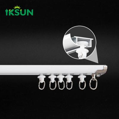 Cina Fast Fit Window Ultra Thin Track Bendable Track Optional Curtain Rail For Home in vendita