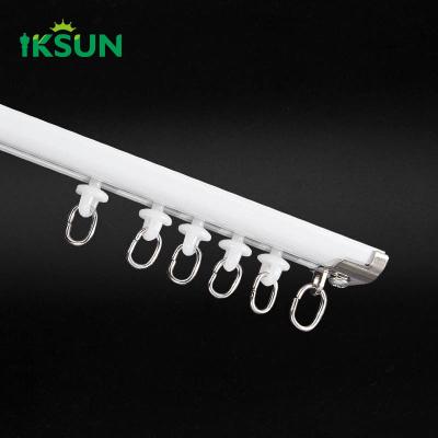 Cina Top Quality Aluminium Window Curved Rail Ceiling Mounted Curtain Track For Office in vendita