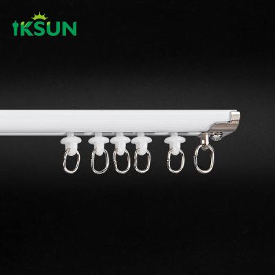 Cina Unique Design No Drilling Curved Rail Aluminium Curtain Track With Accessories For Household in vendita