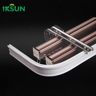 Cina Humanziation Design Heavy Duty Aluminium Curtain Track Single Curtain Rail Styem Con Brackets Nascoste in vendita