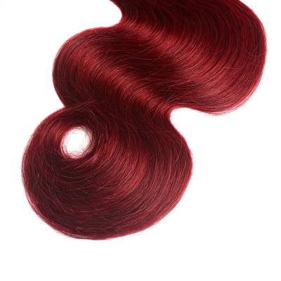 Chine Vague non-traitée Bourgogne de corps de vin rouge de l'armure 1b/99j de cheveux d'Ombre mou et soyeux à vendre