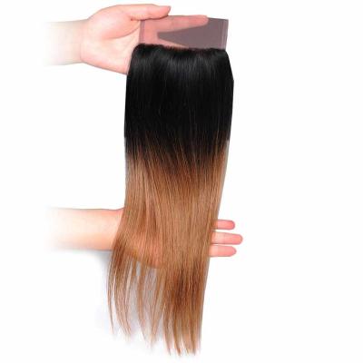 Chine Couleur 100% de ton basse en soie des cheveux deux de Vierge de fermeture de dentelle de la catégorie 10A 4x4 à vendre