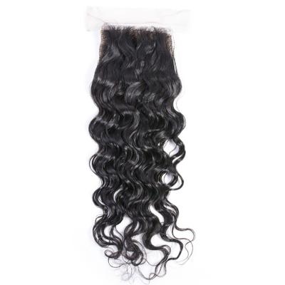 Chine Fermeture basse en soie basse en soie brésilienne de bandeau de dentelle de vague d'eau de la fermeture 4x4 à vendre