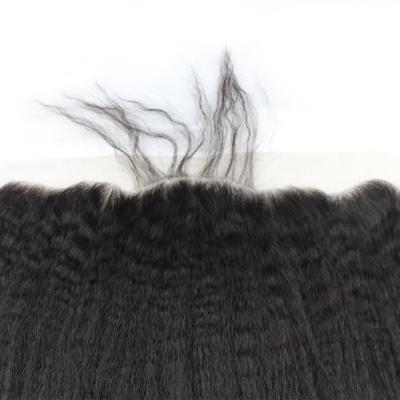 중국 Yaki 흑인 여성을 위한 비꼬인 똑바른 13x4 레이스 마감 100%년 레미 머리 연장 판매용