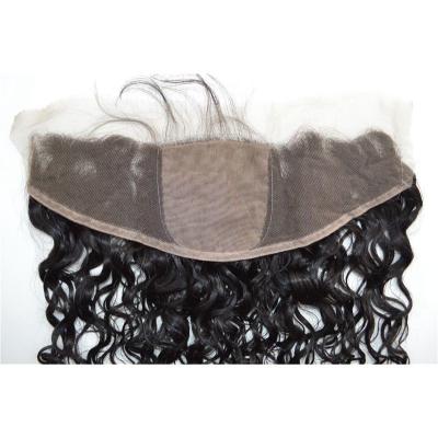 Chine Fermetures de regard naturelles en soie de cheveux de vague d'eau de fermeture de dentelle de la base 13x4 à vendre
