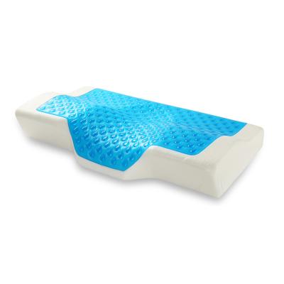 Chine Oreiller de refroidissement de mousse de mémoire de cou de voyage avec couverture molle de refroidissement de Pilling de gel l'anti à vendre