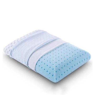Chine Oreiller frais de mousse de mémoire de séjour ouvert de structure cellulaire, oreiller toujours froid blanc de bleu à vendre