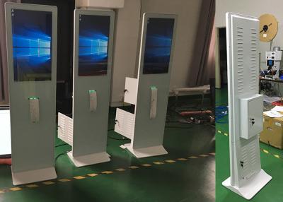 Chine A adapté tous aux besoins du client dans un kiosque d'écran tactile avec la construction d'imprimante de 80mm dans l'information de commande capacitive de contact de PCAP. usine de kiosque à vendre