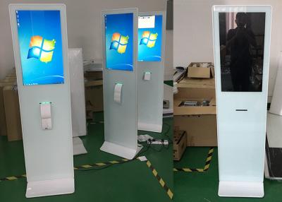 Chine A adapté tous aux besoins du client dans un kiosque d'écran tactile avec la construction d'imprimante de 80mm dans l'information de commande capacitive de contact de PCAP. usine de kiosque à vendre