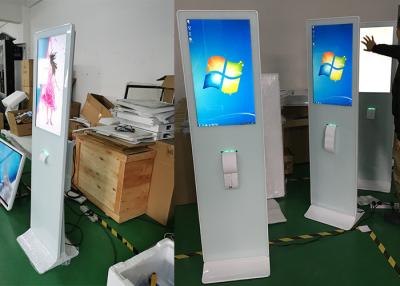 Chine A adapté tous aux besoins du client dans un kiosque d'écran tactile avec la construction d'imprimante de 80mm dans l'information de commande capacitive de contact de PCAP. usine de kiosque à vendre
