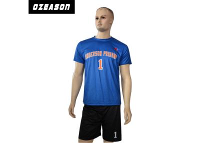 China Gesublimeerde Voetbal tegen het krimpen Jerseys, het Blauw van de Douaneuniformen van de de Jeugdvoetbal Te koop