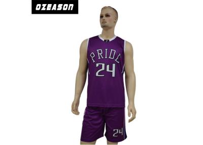 Cina la pallacanestro porpora di progettazione su misura pullover reversibile di pallacanestro uniforma in vendita