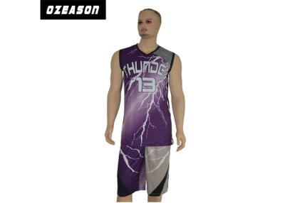 Cina Dimensione su misura Jersey reversibili di pallacanestro di pratica di stampa del fulmine di tuono in vendita