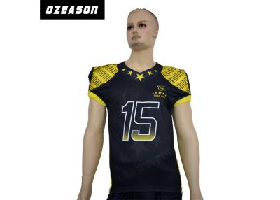 Cina Stampa di logo su misura XS-6XL dei Jersey di calcio sublimata colore nero per gli uomini in vendita
