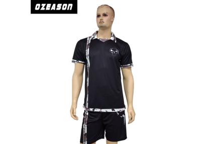Cina Trasferimento di calore dei Jersey di calcio sublimato colore nero che stampa mai non sbiadirsi in vendita