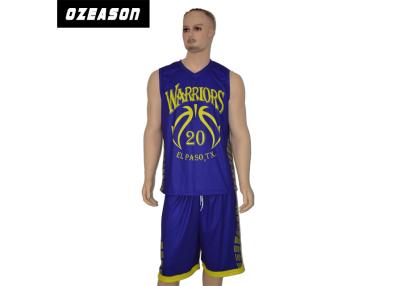 Cina Jersey 100% di pallacanestro stampati tessuto adatto di Dri di sport del poliestere per l'OEM degli uomini in vendita