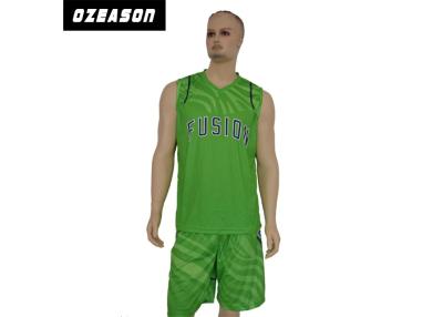 Cina 100% Jersey su ordinazione di pallacanestro del poliestere, Jersey verdi professionali di pallacanestro della maglia in vendita