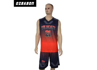 Cina Le pendenze della sublimazione hanno stampato i Jersey di pallacanestro con il tessuto sano del poliestere in vendita