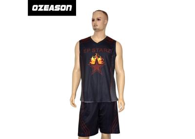 Cina Il reversibile nero ha stampato i Jersey di pallacanestro per l'OEM adulto/della gioventù in vendita