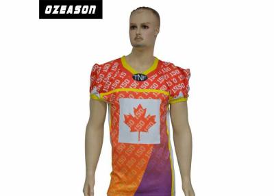 Cina Asciughi le camice di calcio dei Jersey di calcio sublimate americano adatto della foglia di acero del Canada della sublimazione all'ingrosso in vendita
