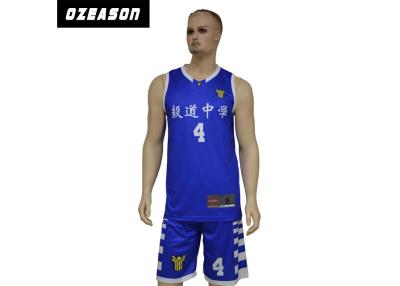Cina Jersey su misura di pallacanestro dei blu navy e progettazione di shorts con il materiale respirabile della maglia di Dri-misura in vendita