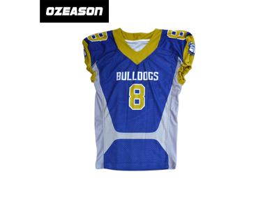 Cina L'allungamento a quattro vie 300gsm Lycra ha sublimato l'usura di football americano di alta qualità dei Jersey di calcio in vendita