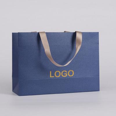 中国 青いリベット サテンワイン袋 トゥーウィン印刷のカスタムショッピング紙袋 販売のため