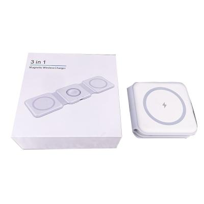 China Qi Function 3 in 1 Wireless Charger for Fast Charging Speed and Magnetic Connection for sale