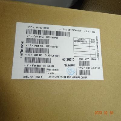 中国 IRF3710PBF Chips Integrated Circuits IC chipscomponent Infineon MOSFET 販売のため