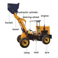 1 Ton 2 Ton 3 Ton Diesel Compact Small Wheel Loader Hydraulic Front End Mini