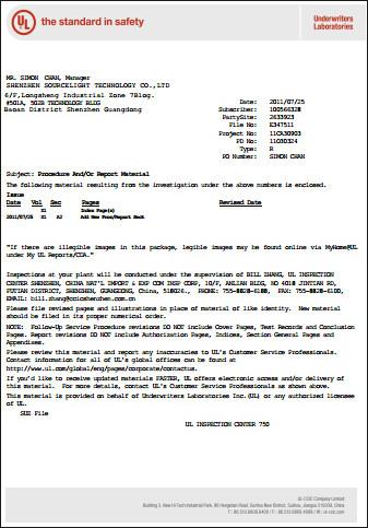 UL - Sourcelight Technology Limited