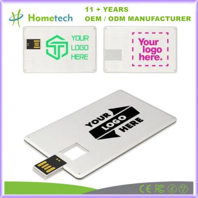 China Stock Business Card USB Flash Drive met logo printing en OEM aanvaard Te koop
