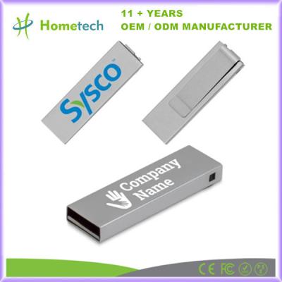 China 2.0/3.0 USB Flash Drive 8GB 16GB 32GB 64GB 128GB Mini Pendrive Metalen Clip Memory Stick Te koop
