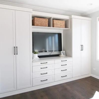 Chine Meilleur Walk In Open Style Armoire blanche en bois stratifiée pour chambre à coucher chambre à coucher Luxe à vendre