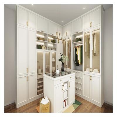 Chine Armoires de rangement en bois massif européennes personnalisées pour les meubles de chambre à coucher à domicile à vendre