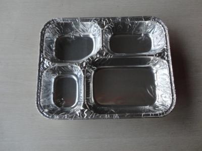 Cina Quattro compartimenti sventano i contenitori asportabili di alluminio/di contenitori per alimenti a rapida preparazione con il coperchio in vendita