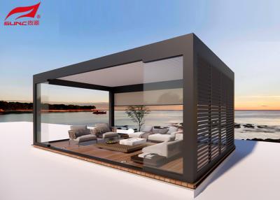 Chine Pergola en aluminium à moteur avec lunettes coulissantes à vendre