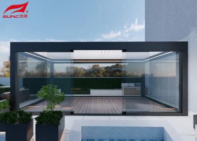 Chine Pergola en aluminium à moteur avec lunettes coulissantes à vendre
