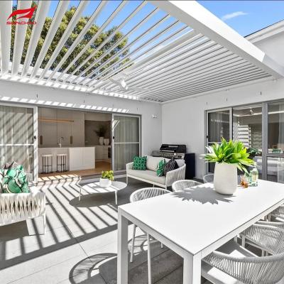 Chine Pergola motorisée en aluminium blanche pour piscine, design de jardin à vendre