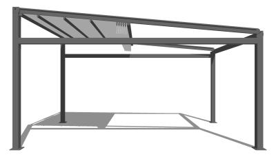 Chine Parasol extérieur adapté aux besoins du client en aluminium escamotable Gazabo d'écran latéral de tente de tissu de PVC à vendre